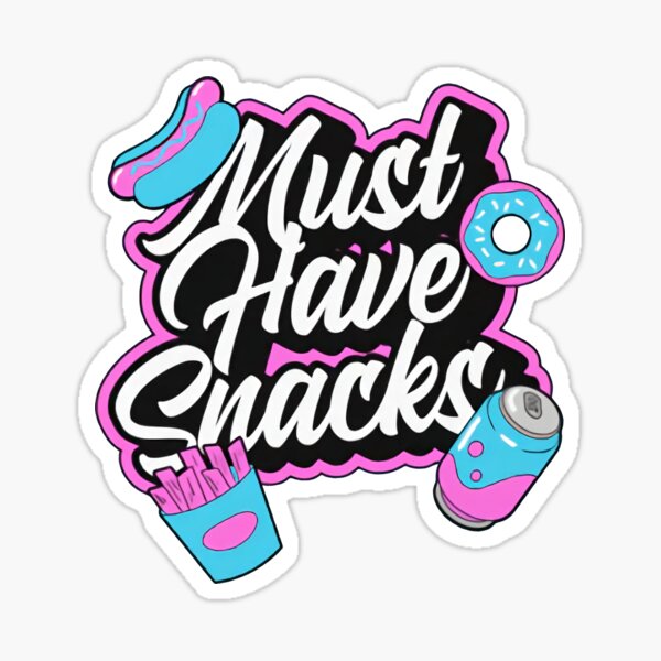 "JSTU - Must Have Snacks 3" Sticker for Sale by Wanghton | Redbubble