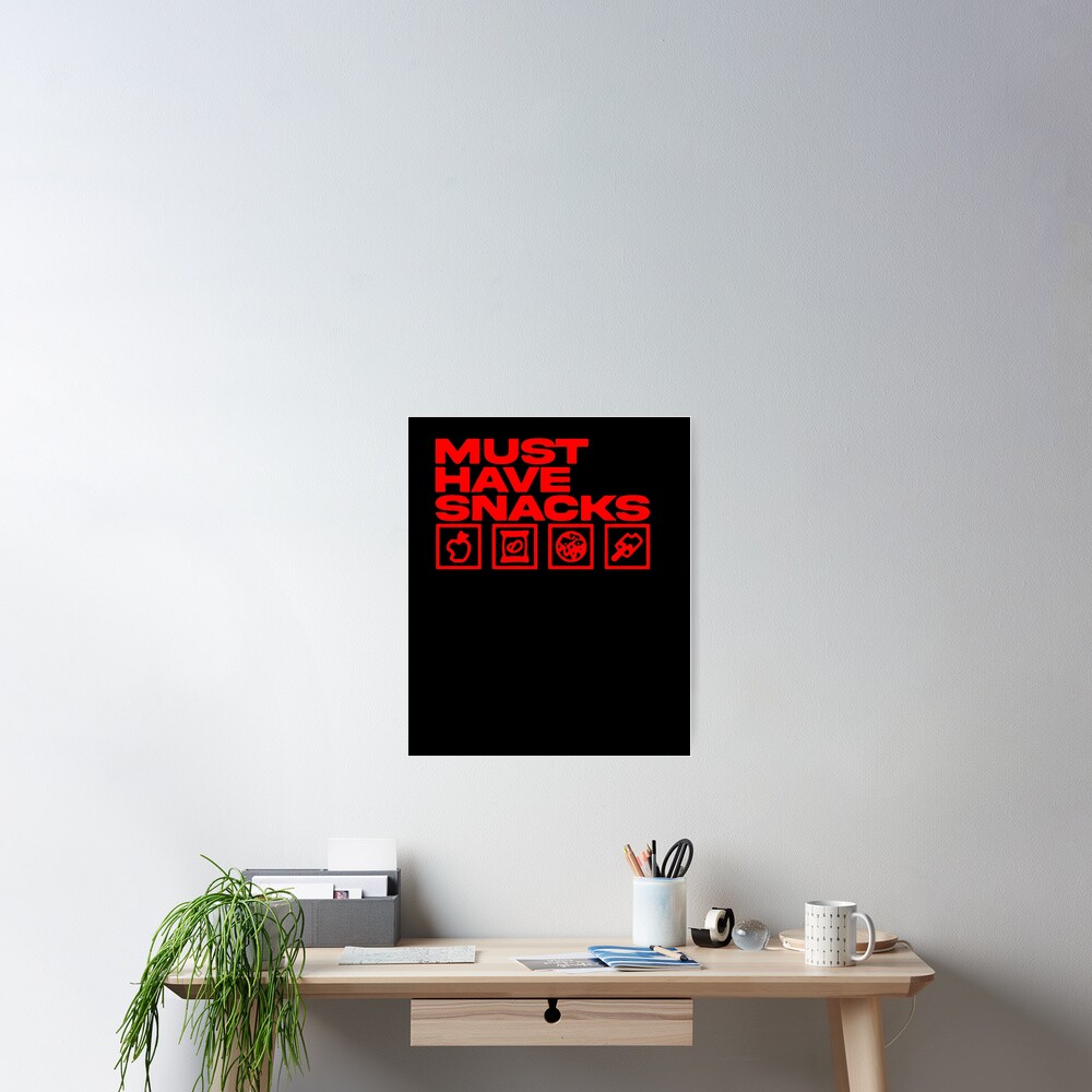 "JSTU - Must Have Snacks red" Poster for Sale by Wanghton | Redbubble