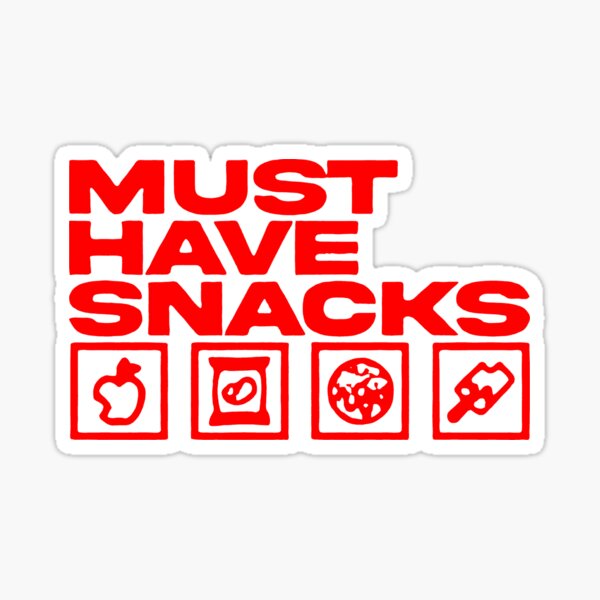 "JSTU - Must Have Snacks red" Sticker for Sale by Wanghton | Redbubble
