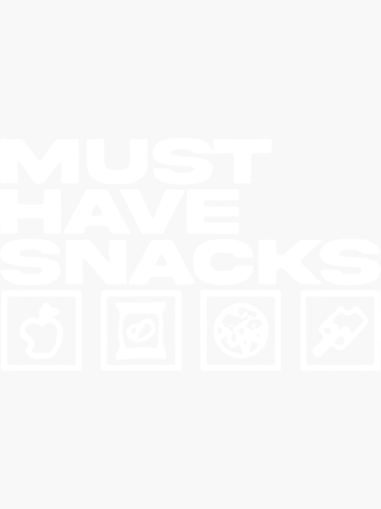 "JSTU - Must Have Snacks" Sticker for Sale by Wanghton | Redbubble