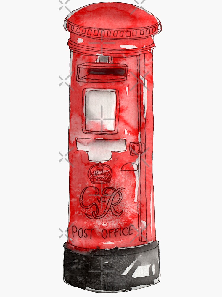 "British Post Box " Sticker for Sale by rosieredbox | Redbubble