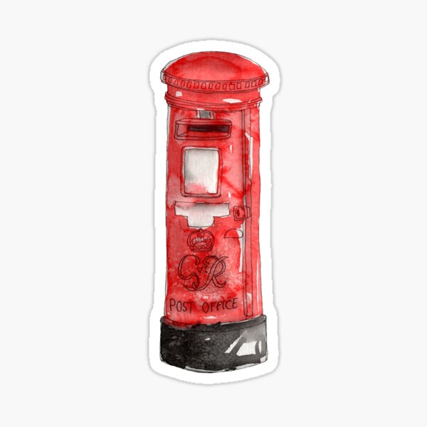 "British Post Box " Sticker for Sale by rosieredbox | Redbubble