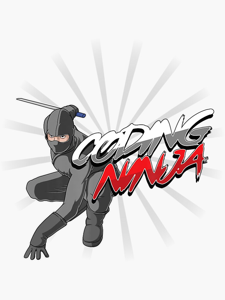 Mens Programmer Coding Ninja Coder Code Pc Geek Nerd Web Sticker For