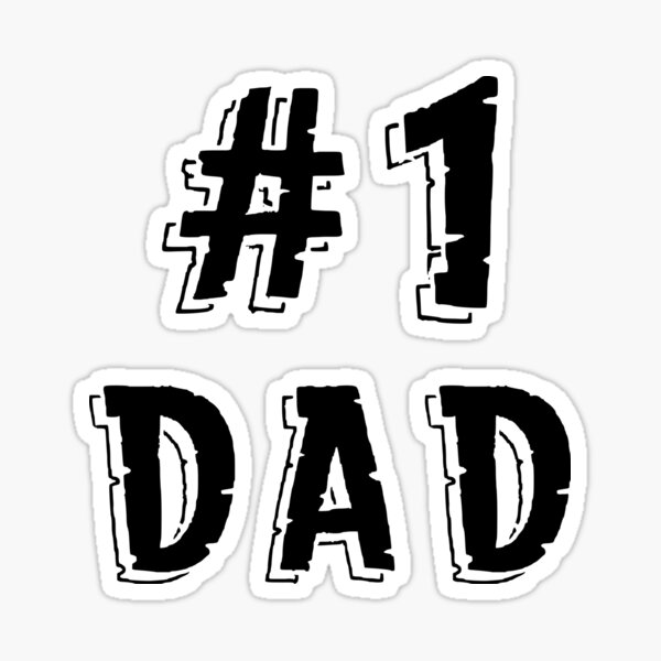 "Number 1 Dad Text Art Design" Sticker for Sale by ArtInfinity | Redbubble