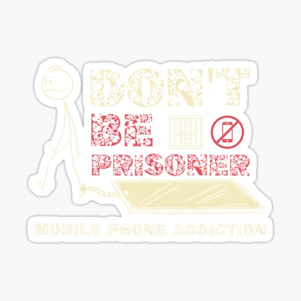 "mobile phone addiction" Sticker for Sale by RowanMart | Redbubble
