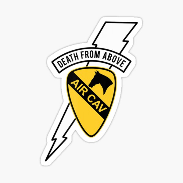"Air Cavalry Helicopter Badge 1St Cav Div Death From Above" Sticker for ...