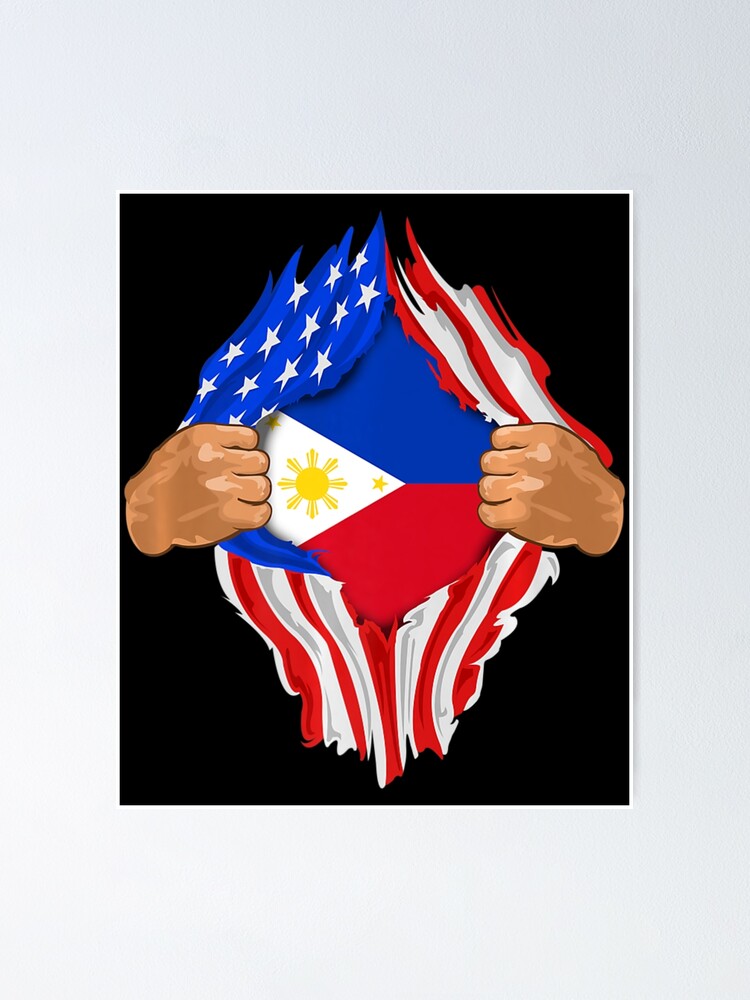 "Filipino Blood Inside Me The Philippines Flag" Poster for Sale by ...