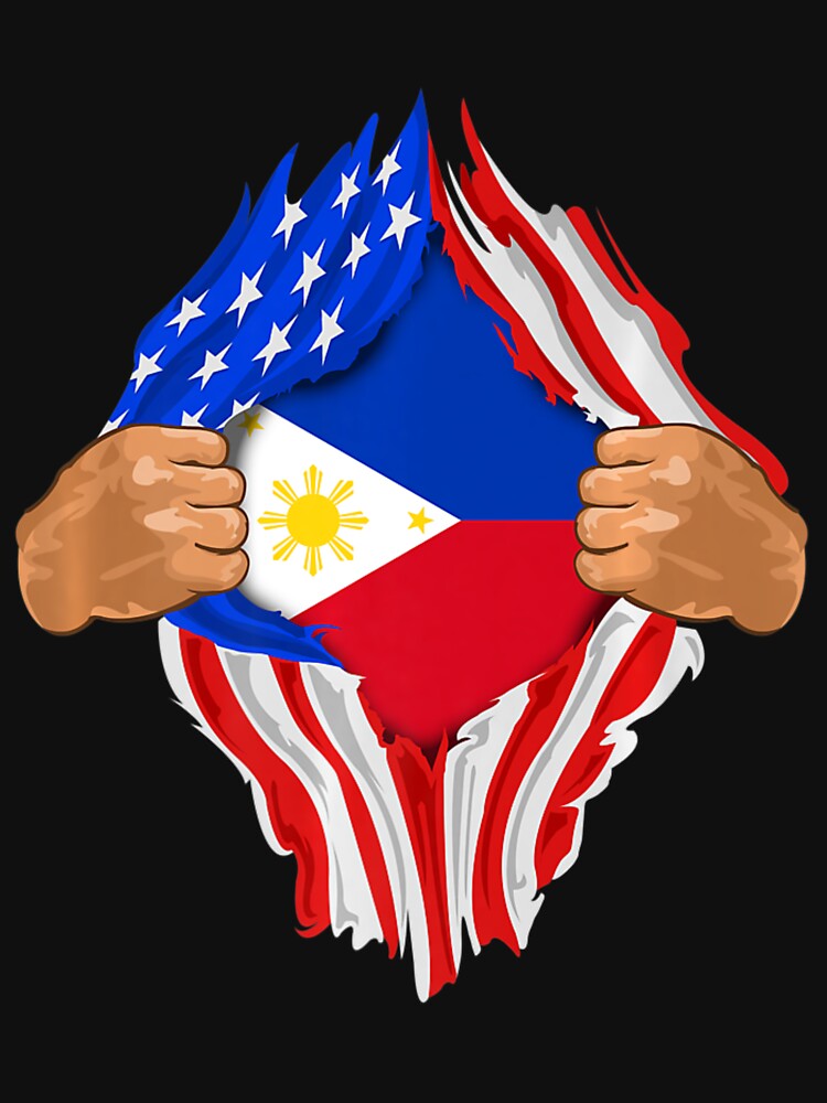 "Filipino Blood Inside Me The Philippines Flag" T-shirt for Sale by ...