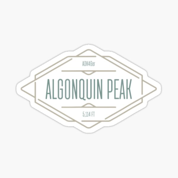 "Algonquin Peak Adk46er High Peaks Adirondack Mountains" Sticker for ...