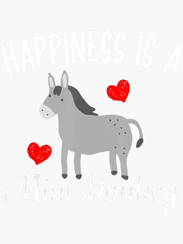 "Miniature Donkey Mini Donkey Pet Donkey Lovers" Sticker for Sale by ...