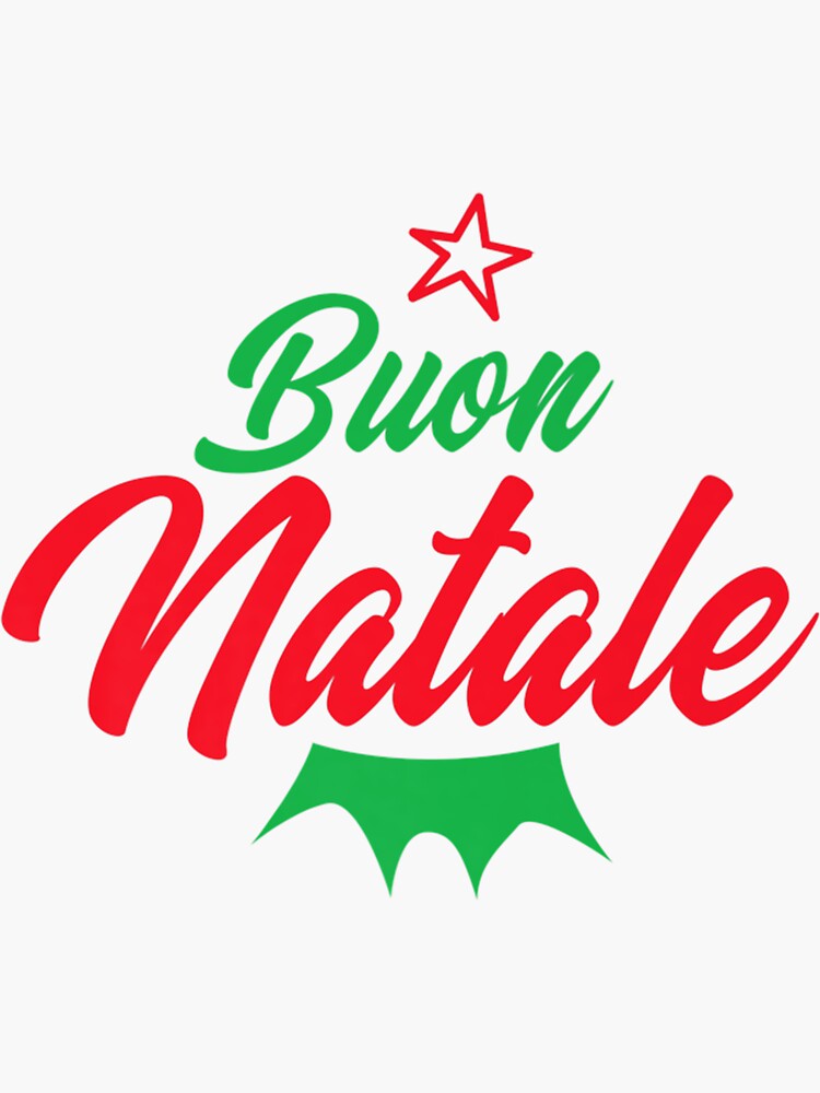 "Buon Natale Italian Christmas Saying Merry Xmas Decorations Premium ...