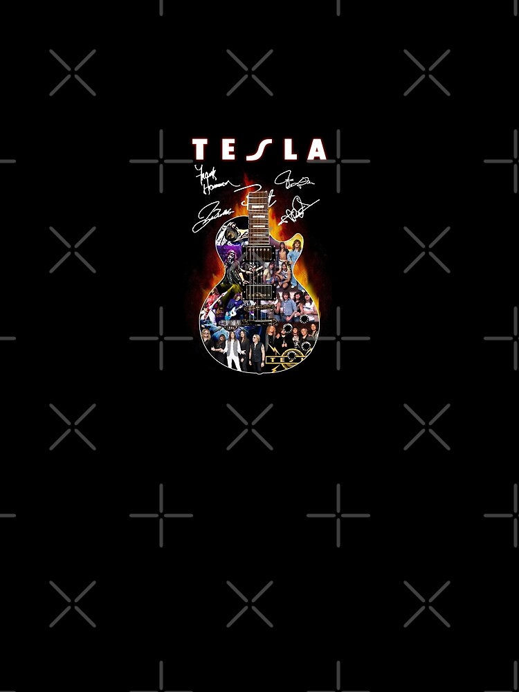 "Tesla Band Rock Band Album Cover Photo Guitar And Signed Gift For Band ...