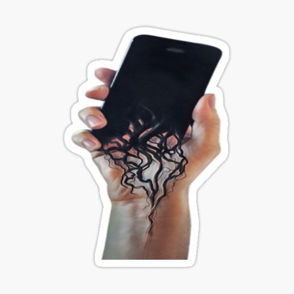 "Mobile Phone Addiction " Sticker for Sale by SamuelWood56 | Redbubble