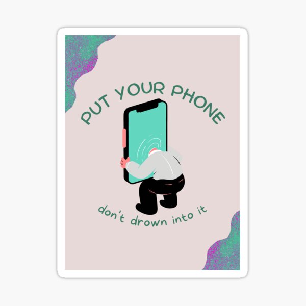 "Mobile Phone Addiction " Sticker for Sale by SamuelWood56 | Redbubble