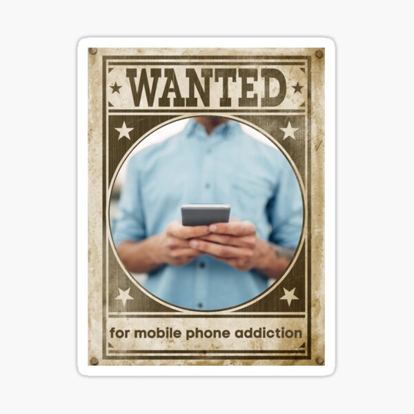 "Mobile Phone Addiction " Sticker for Sale by SamuelWood56 | Redbubble