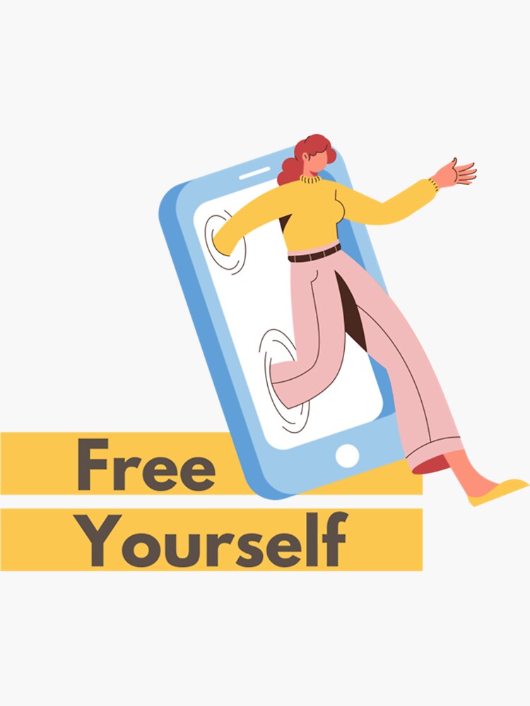 "Mobile phone addiction " Sticker for Sale by SamuelWood56 | Redbubble