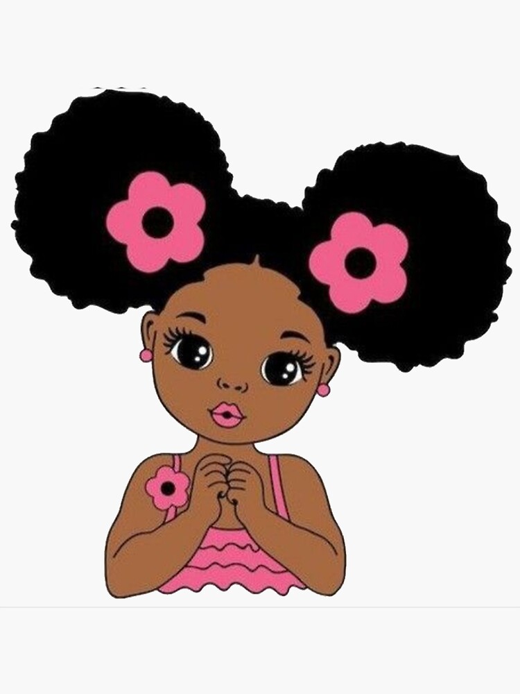 "Girl Bundle Cute Black African American Kids" Sticker for Sale by ...