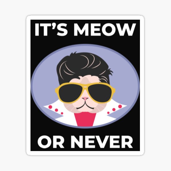 "Elvis Presley Elvis Presley Cat " Sticker for Sale by Owowell | Redbubble