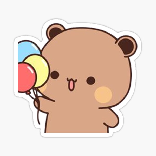 "Cute Dudu Is Giving Balloons To Bubu " Sticker for Sale by ...