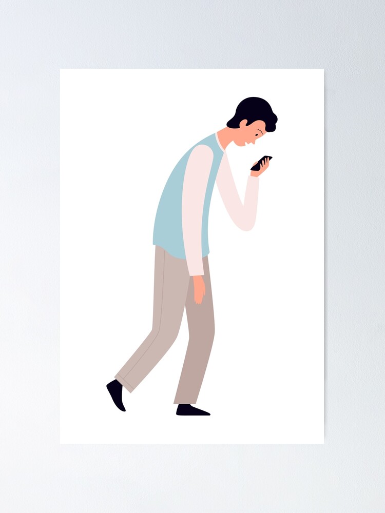 "Mobile Phone Addiction" Poster for Sale by RedTomasB | Redbubble