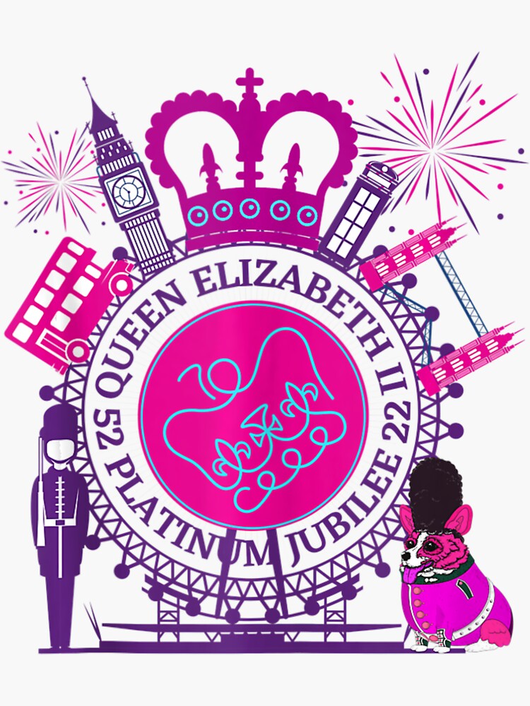 "Queens Jubilee 2022 ,Queen Platinum Jubilee Party Uk" Sticker for Sale ...