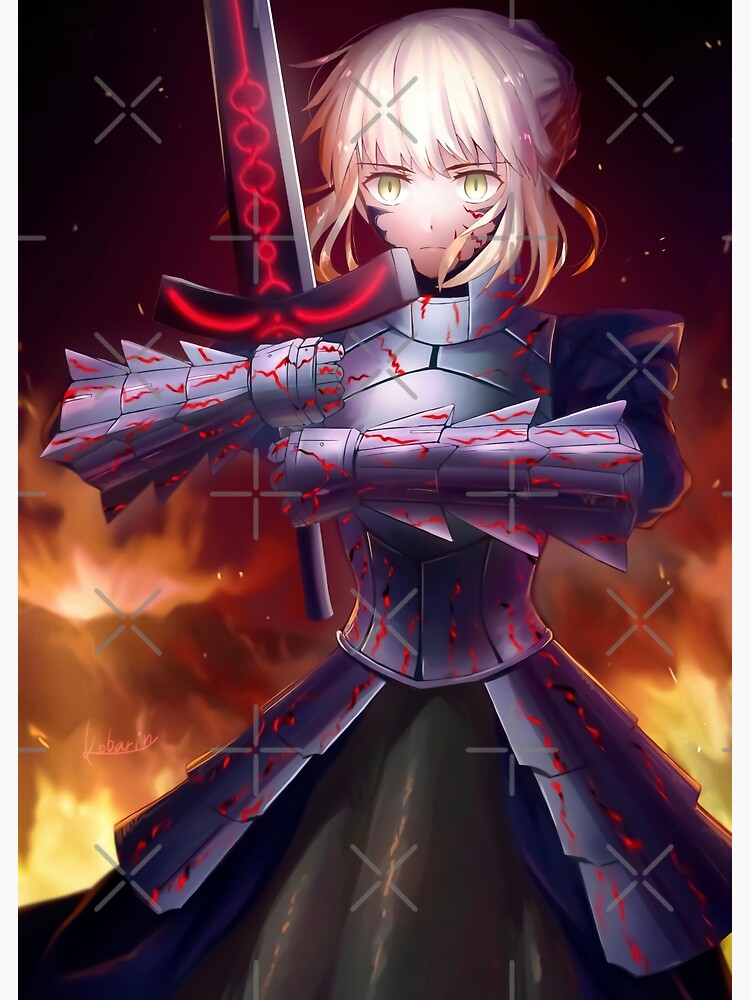 "Saber Fate Stay Night Drawing For Fan" Photographic Print for Sale by ...