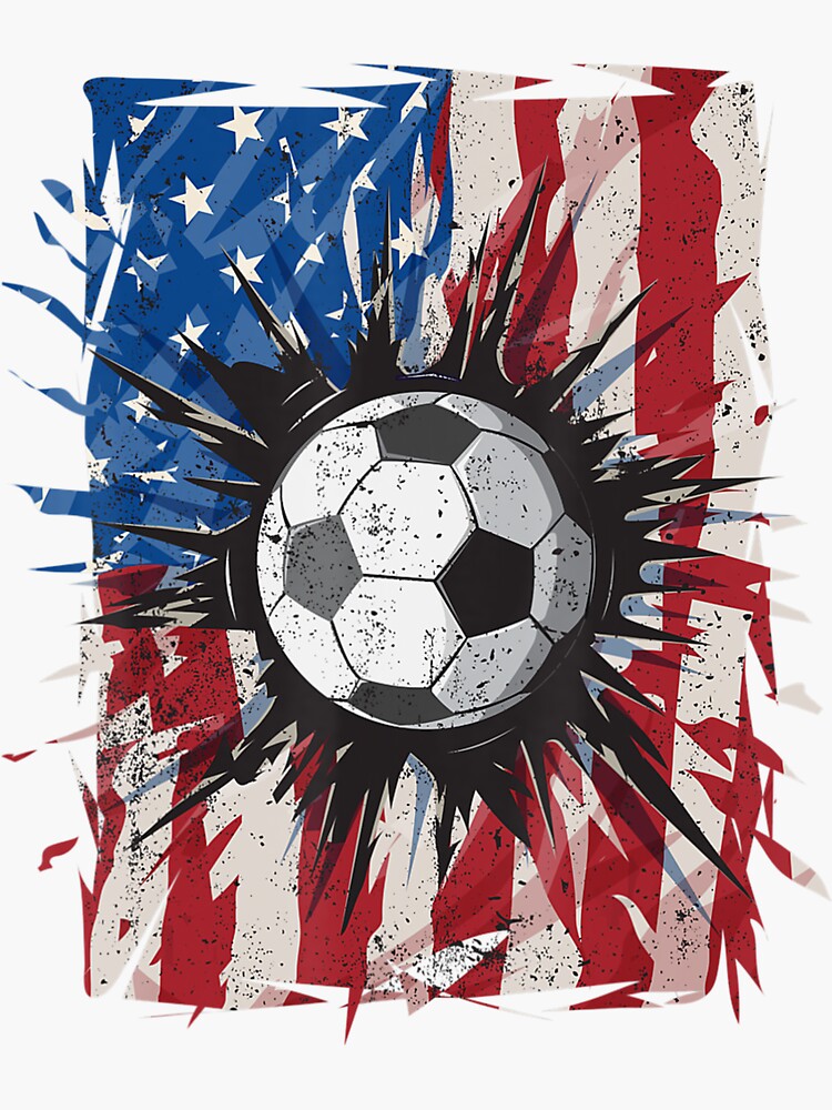 "Patriotic Soccer 4Th Of July Men Usa American Flag Boys" Sticker for Sale by ThuyChuoi | Redbubble