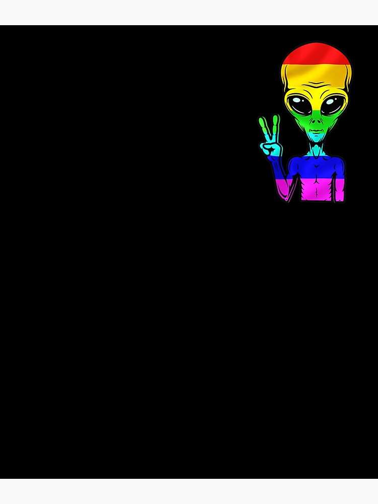 "Pocket Gaylien Gay Alien Pride Lbgt Rainbow Ufo Flag" Poster for Sale ...