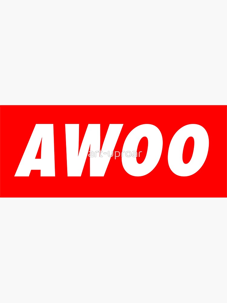 "AWOO" Sticker for Sale by art-uproar | Redbubble