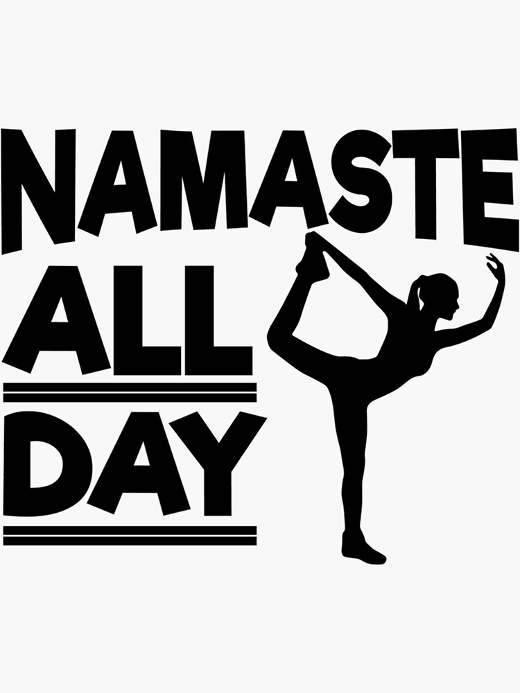 "Clever Yoga Sayings " Sticker for Sale by DuyTaaaaaa | Redbubble