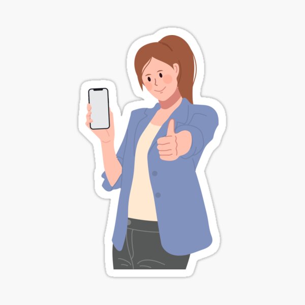 "Mobile Phone Addiction" Sticker for Sale by RedTomasB | Redbubble