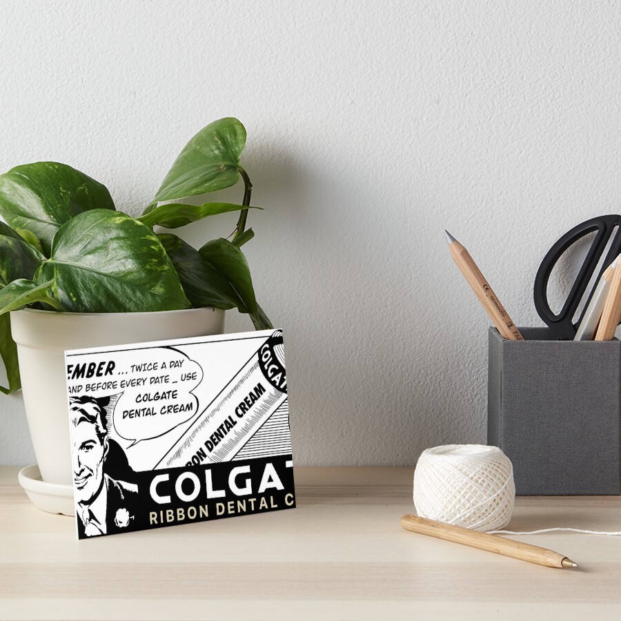 "Vintage Colgate Toothpaste Advertisement Coloring Page" Art Board ...