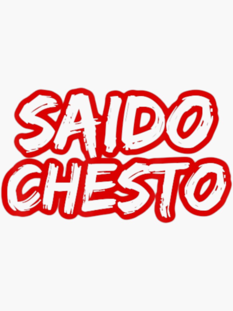 "Saido Chesto Bodybuilding Lifting Weights Anime Gym" Sticker for Sale ...