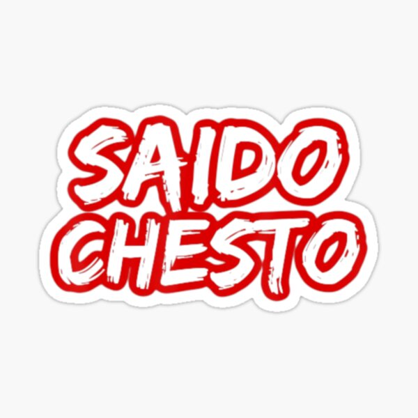 "Saido Chesto Bodybuilding Lifting Weights Anime Gym" Sticker for Sale ...
