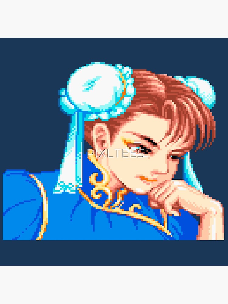 "SF2 CHAMPION EDITION CHUN LI FACE OFF" Poster by PIXLTEES | Redbubble