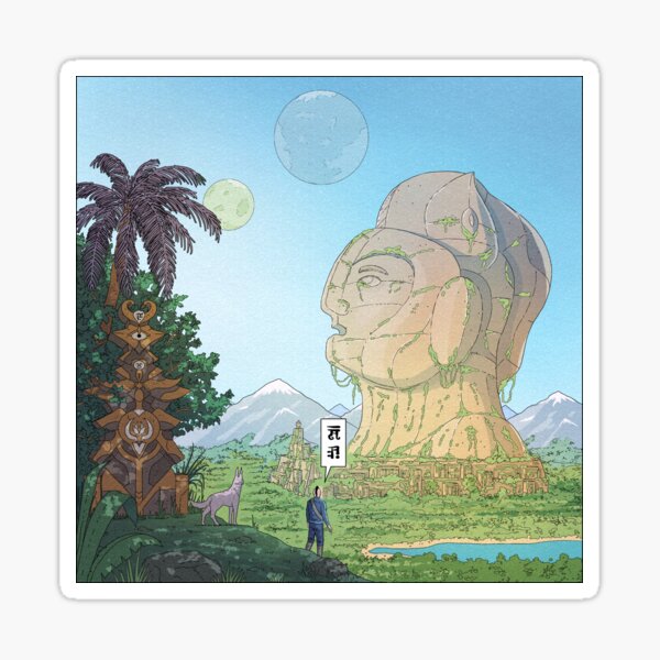 "Temple of war god Tarius" Sticker for Sale by sotuland | Redbubble