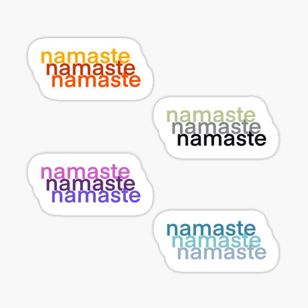 "Namaste sticker pack" Sticker for Sale by badbxtchdesigns | Redbubble