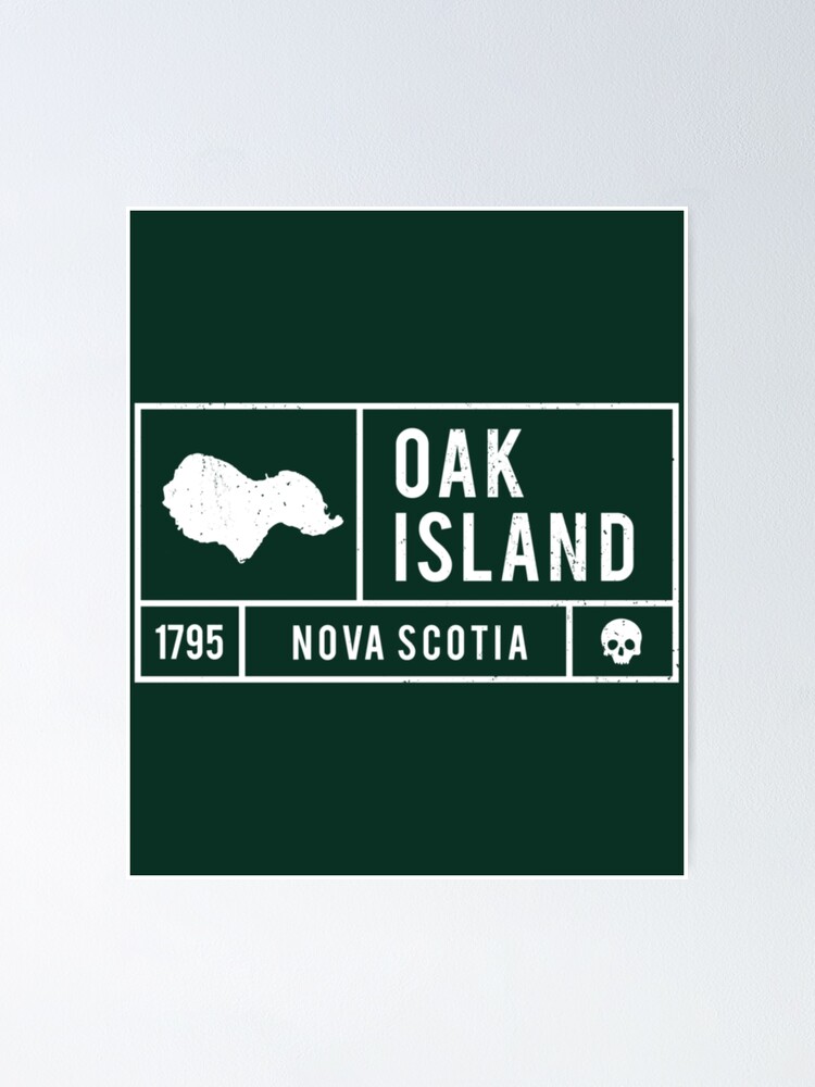 "Oak Island Nova Scotia 1795 Square Map" Poster for Sale by Doctor144 ...