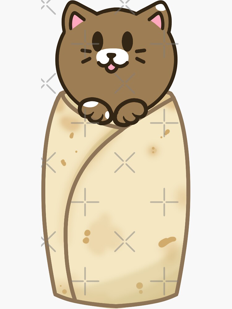 "Purrito" Sticker for Sale by Kimberly-girl | Redbubble
