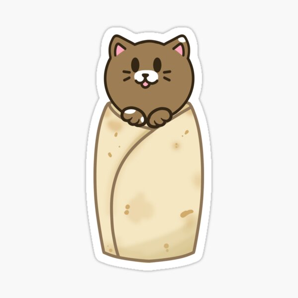 "Purrito" Sticker for Sale by Kimberly-girl | Redbubble
