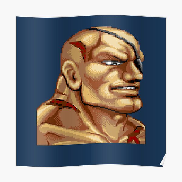 "SF2 CHAMPION EDITION SAGAT FACE OFF" Poster for Sale by PIXLTEES ...