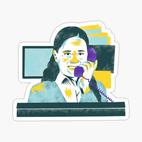 "The office illustration - Pam Beesly" Sticker for Sale by justclyde ...