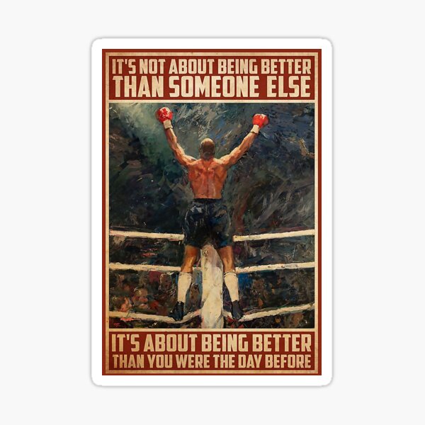 "Boxing Better Yesterday " Sticker for Sale by reenea84 | Redbubble