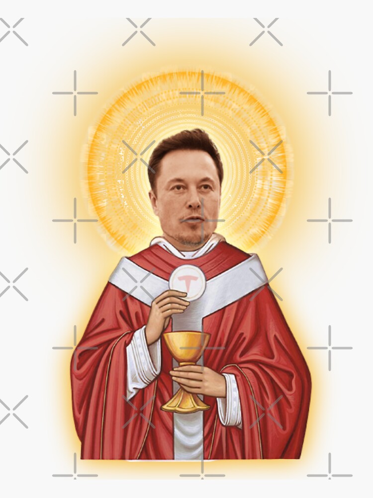 "Elon Musk as Jesus" Sticker for Sale by PAFDesign | Redbubble