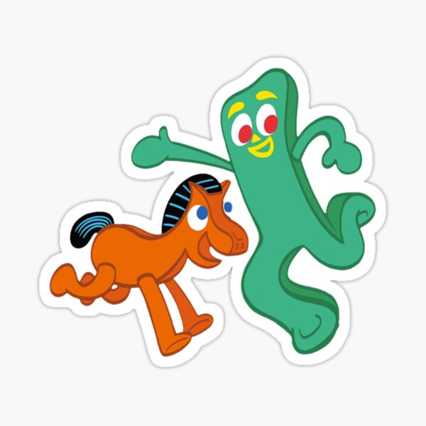 "Gumby and pokey " Sticker for Sale by SABAIandCo | Redbubble