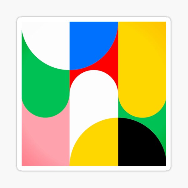 "Bauhaus pattern retro" Sticker for Sale by KatisDesign | Redbubble