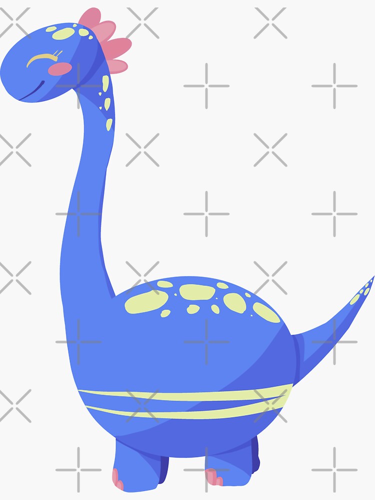 "Blue Dinosaur" Sticker for Sale by MyArtWithLove | Redbubble