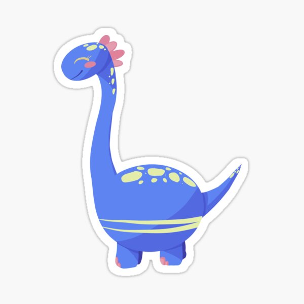 "Blue Dinosaur" Sticker for Sale by MyArtWithLove | Redbubble