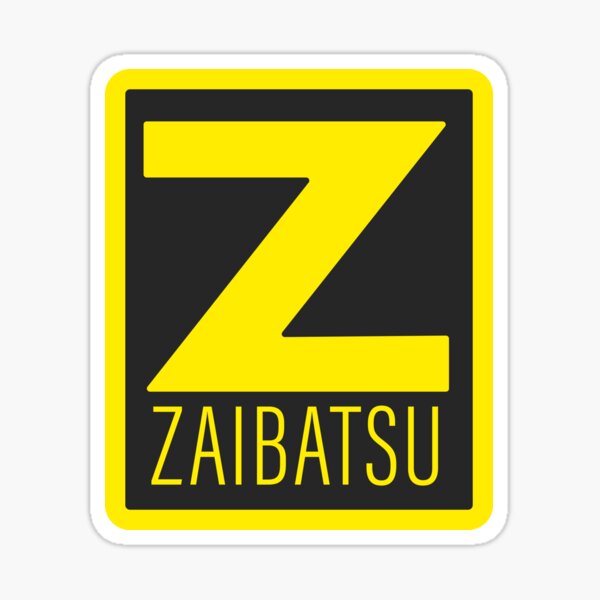 "ZAIBATSU (Yellow, Rounded)" Sticker for Sale by WarrenVance | Redbubble