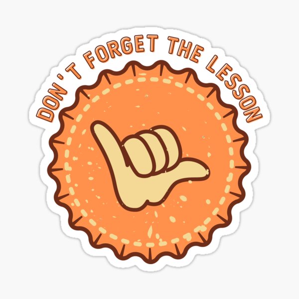 "Shaka sign, hang loose gesture, hang ten sign Sticker" Sticker for ...